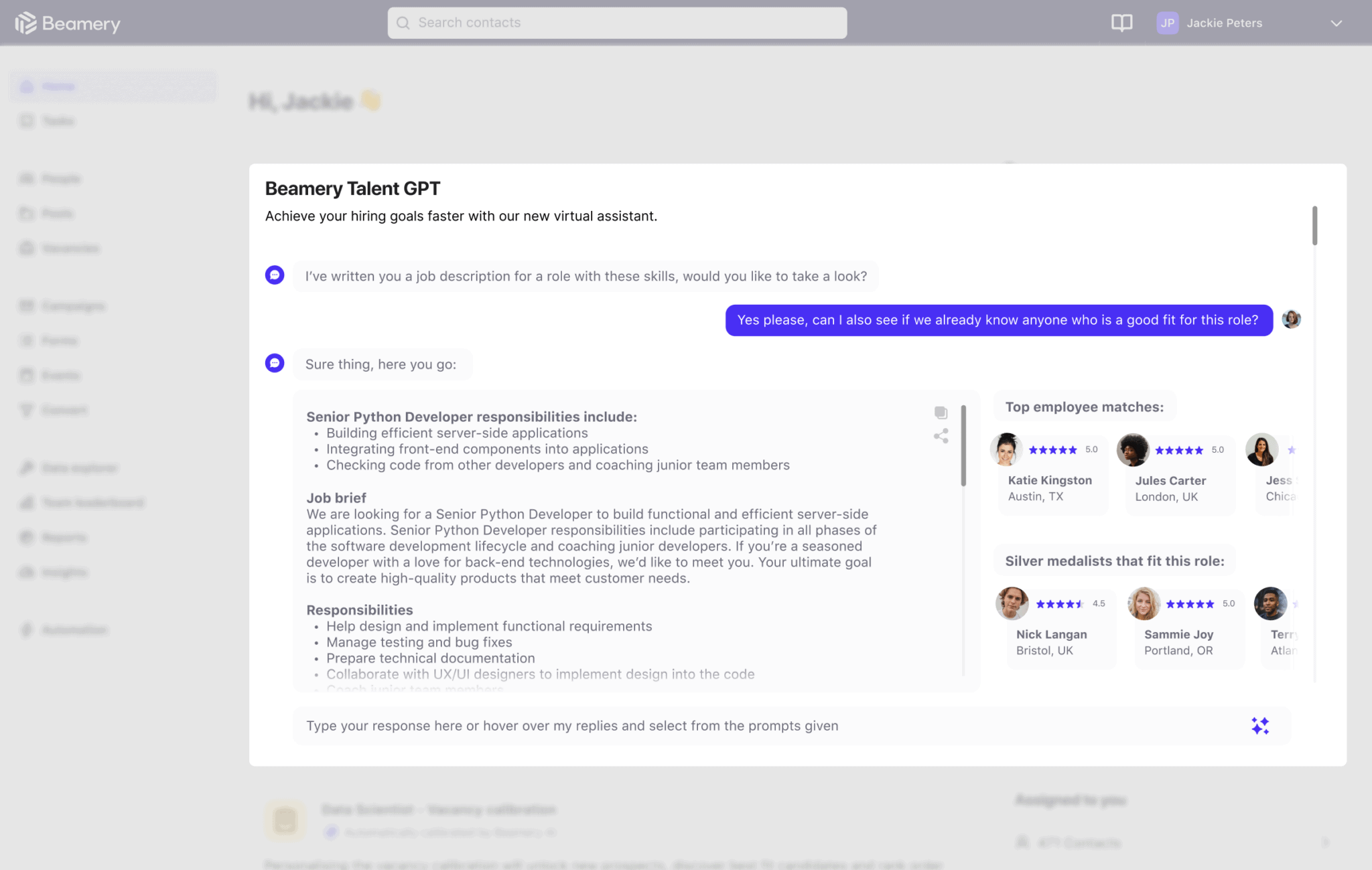 HR-GPT Arriving Now. Beamery Starts The Generative AI Revolution in HR ...