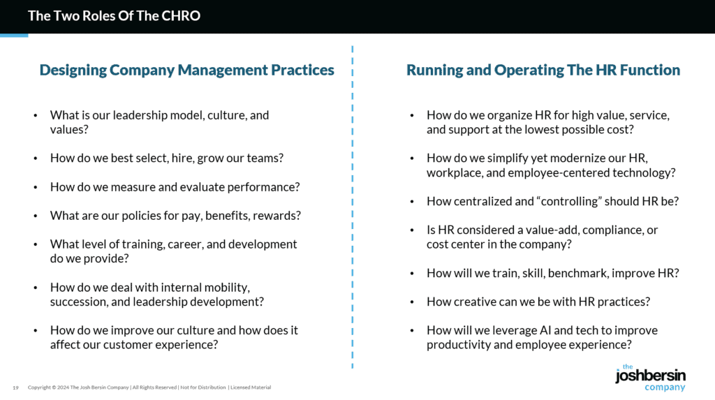 Why Is It So Hard To Be A Chief HR Officer (CHRO)? – JOSH BERSIN