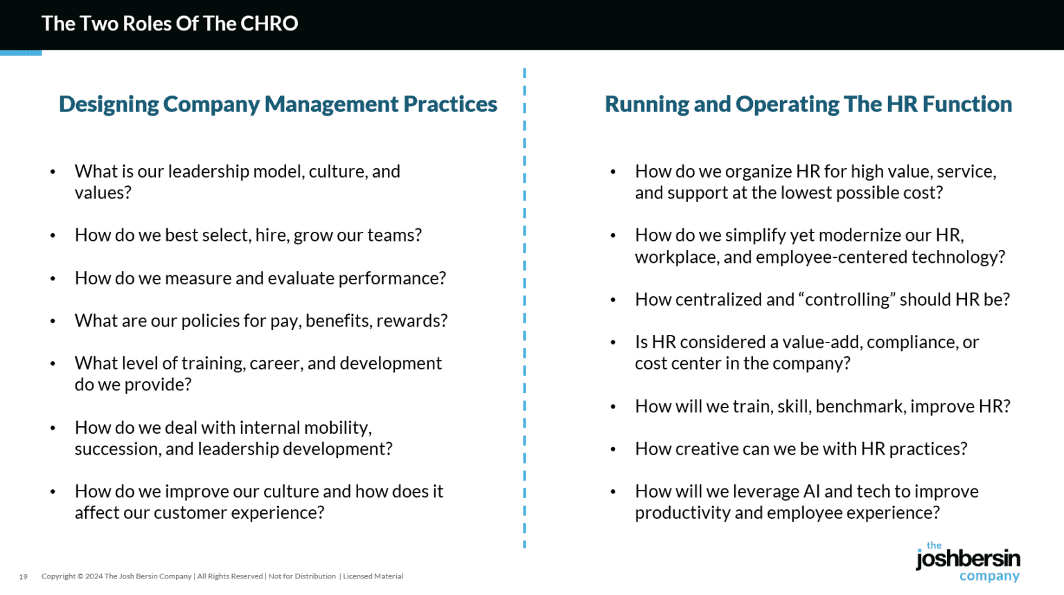 Why Is It So Hard To Be A Chief HR Officer (CHRO)? – JOSH BERSIN
