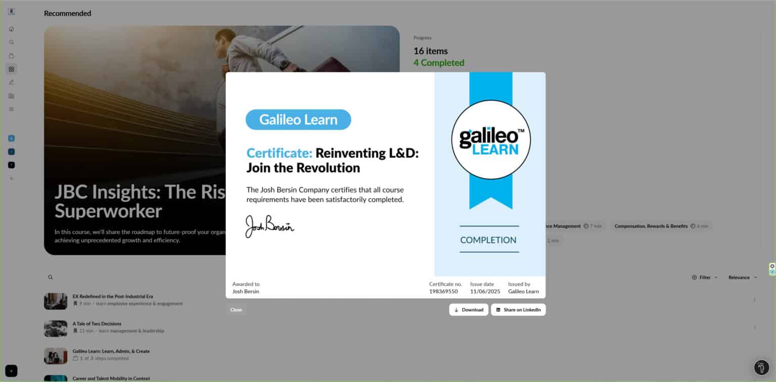 New Galileo Certificate Program - Reinventing L&D: Join The Revolution ...